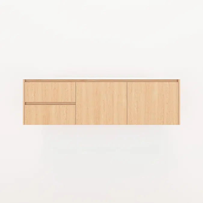 BIM objects - Free download! Archer 2-Door Vanity with Left Drawers ...