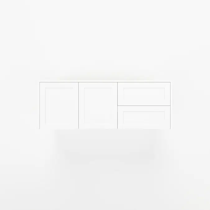 BIM objects - Free download! Archer 2-Door Vanity with Drawers on the ...