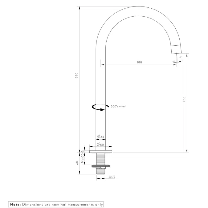 BIM objects - Free download! Gooseneck Hob Swivel Spout | BIMobject