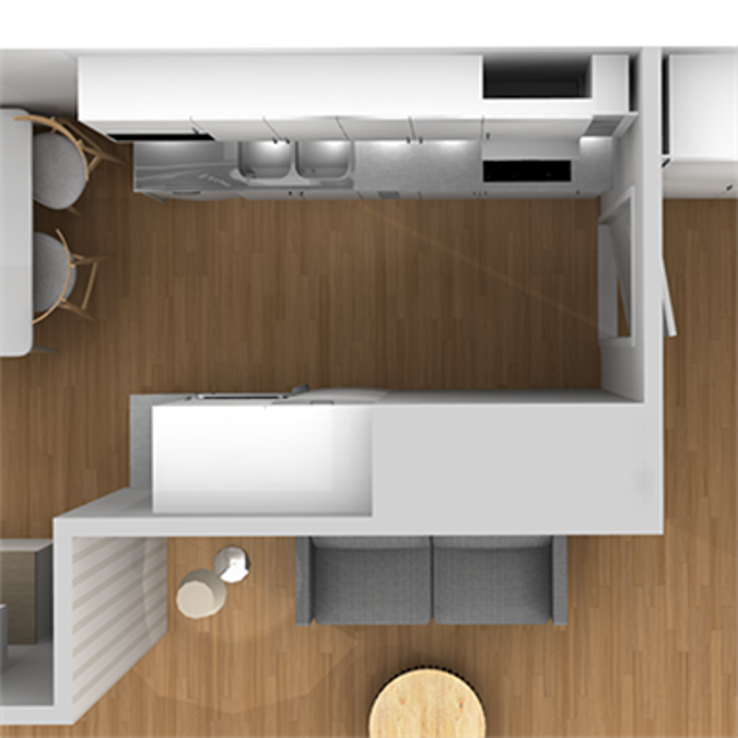 BIM objects - Free download! Parallel Kitchen | BIMobject