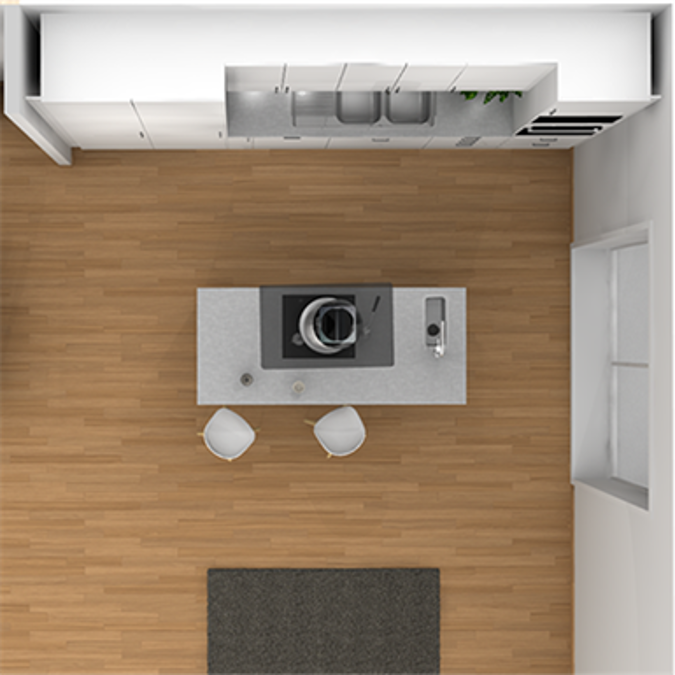 Objetos BIM - ¡Descarga gratis! Kitchen with island | BIMobject