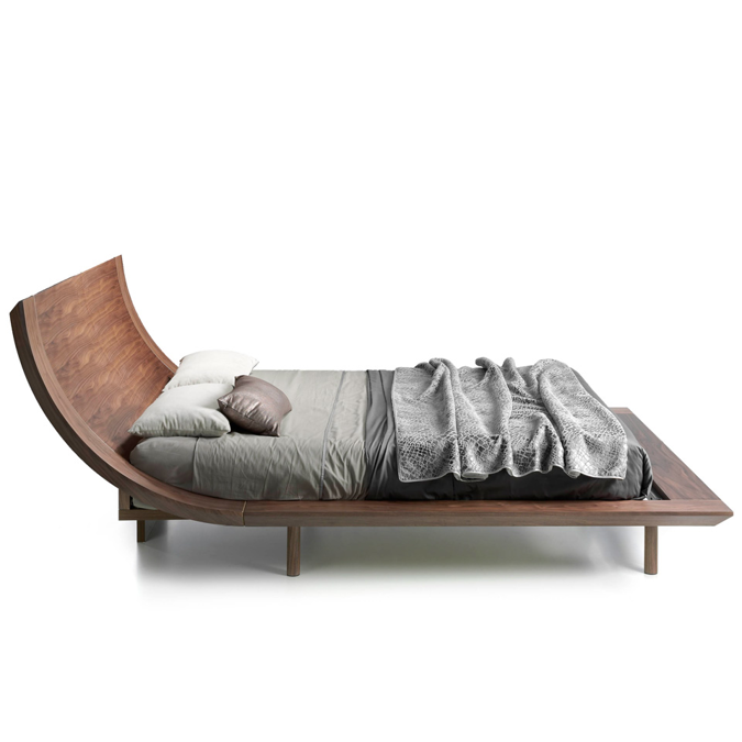 BIM objects - Free download! Walnut wood bed | BIMobject