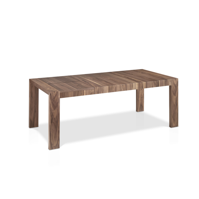 BIM objects - Free download! Walnut wood extendable dining table ...