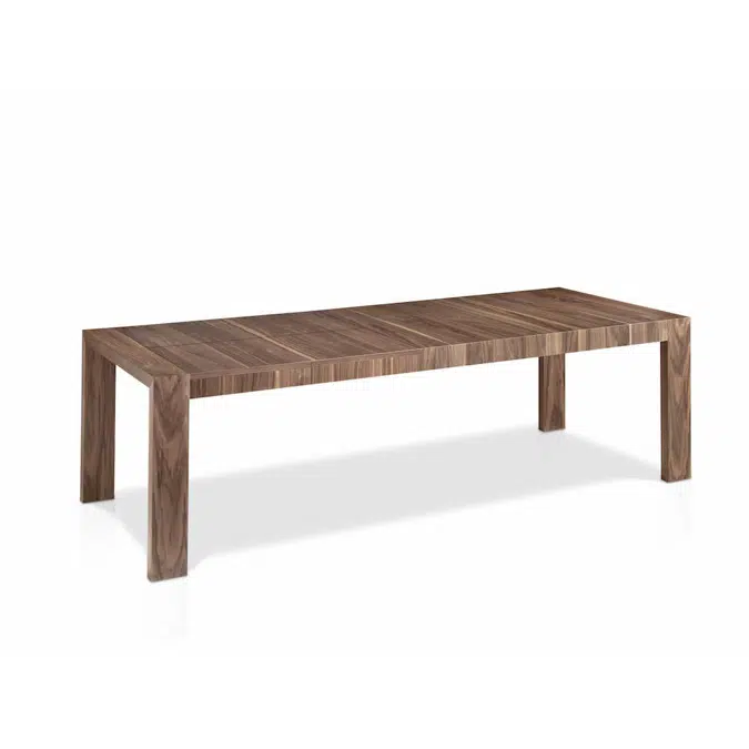 BIM objects - Free download! Walnut wood extendable dining table ...