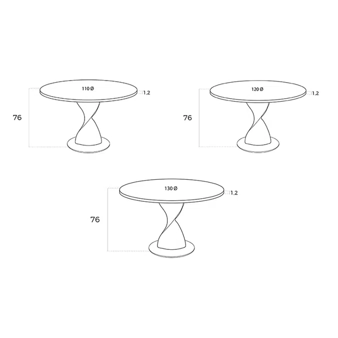 BIM objects - Free download! Dining table with fiberglass base | BIMobject