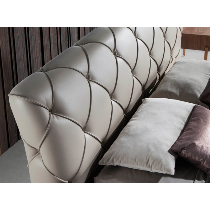 BIM objects - Free download! Bed upholstered in leatherette | BIMobject