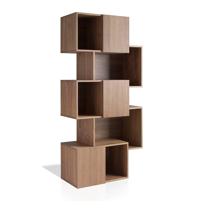 BIM objects - Free download! Walnut colored wooden shelf | BIMobject