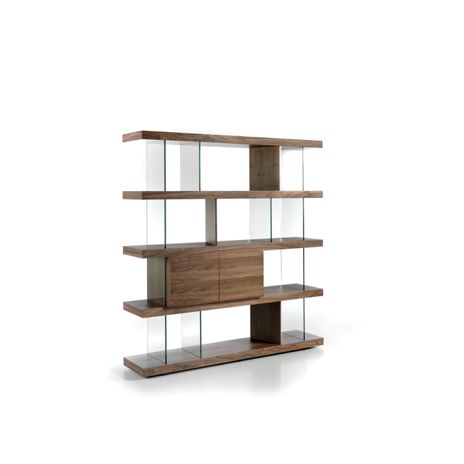 BIM objects - Free download! Walnut colored wooden shelf and tempered ...