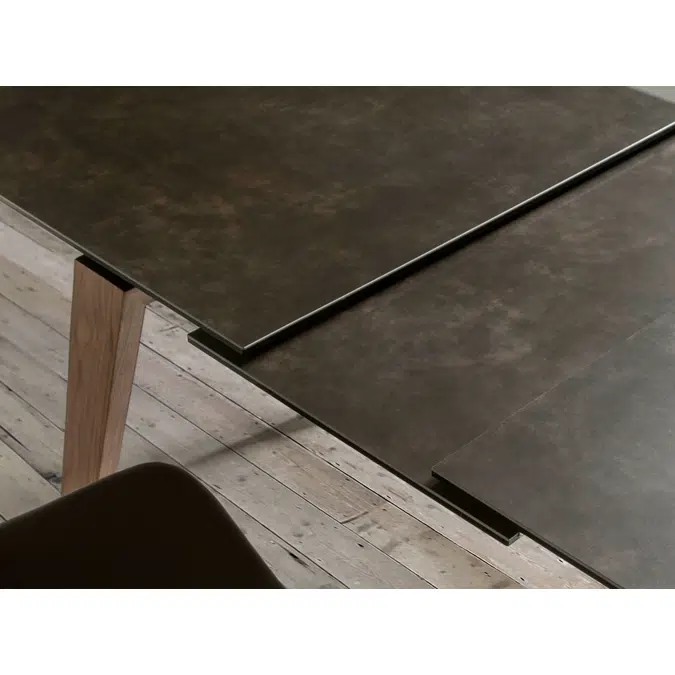 BIM objects - Free download! Extendable porcelain and walnut wood ...