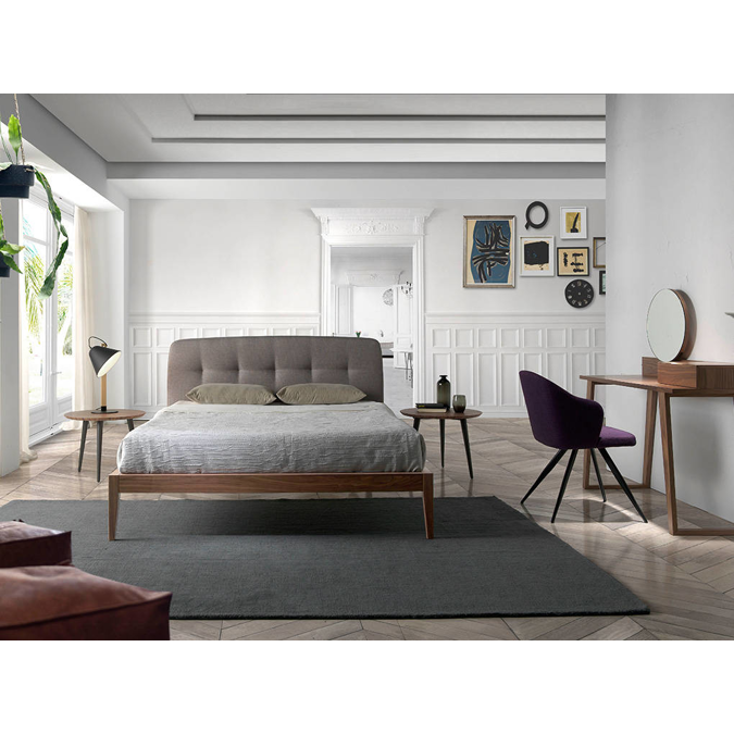 BIM objects - Free download! Walnut wood dressing table with swivel ...