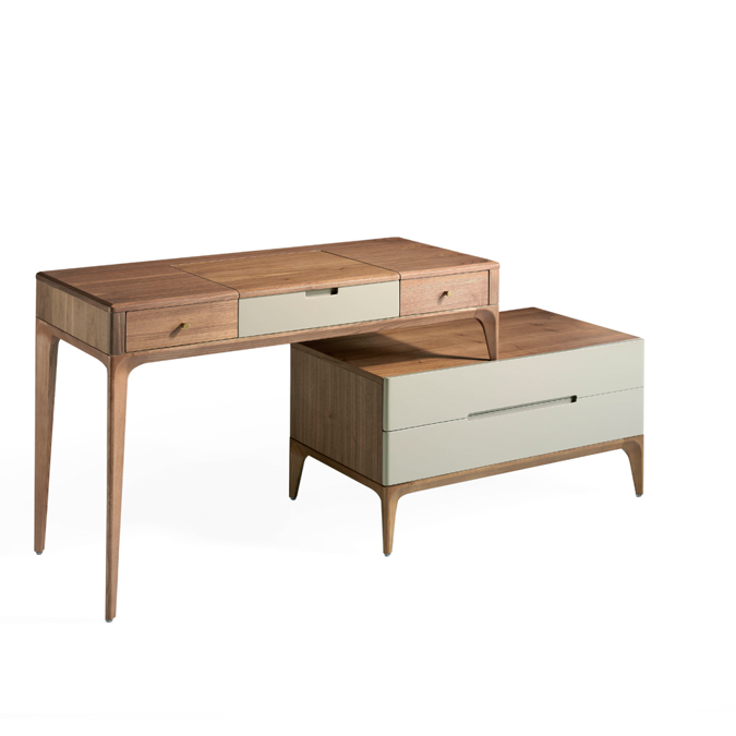 BIM objects - Free download! Dressing table in Walnut wood with drawers ...