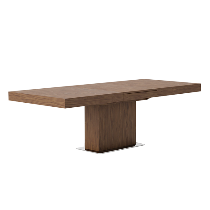 Objetos BIM - ¡Descarga gratis! Mesa comedor rectangular de madera ...