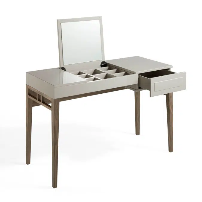 BIM objects - Free download! Foggy Wooden Dressing Table with Flip-Up ...