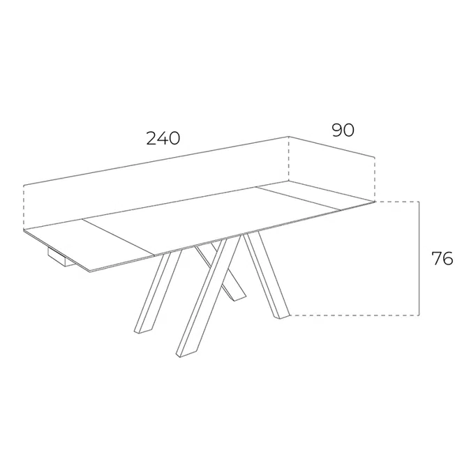 BIM objects - Free download! Extendable dining table in tempered glass ...