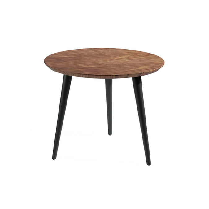 BIM objects - Free download! Round corner table in Walnut wood and ...