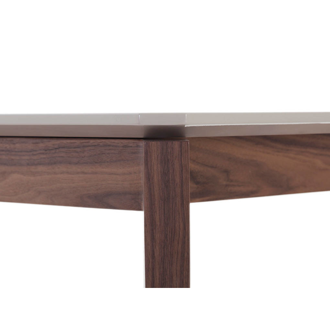 BIM objects - Free download! Rectangular Walnut wood dining table ...