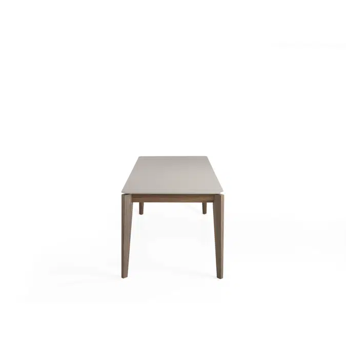 BIM objects - Free download! Rectangular Walnut wood dining table ...