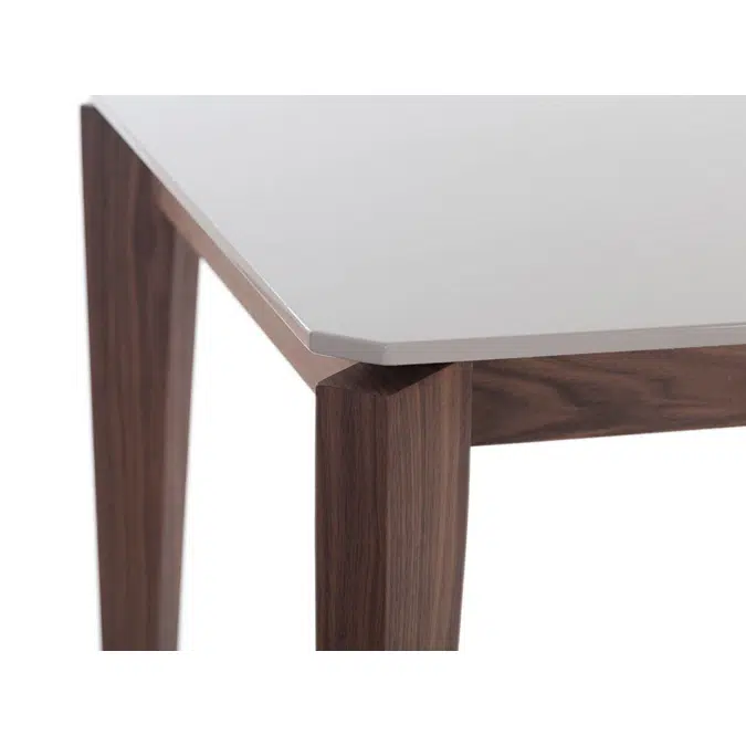 BIM objects - Free download! Rectangular Walnut wood dining table ...