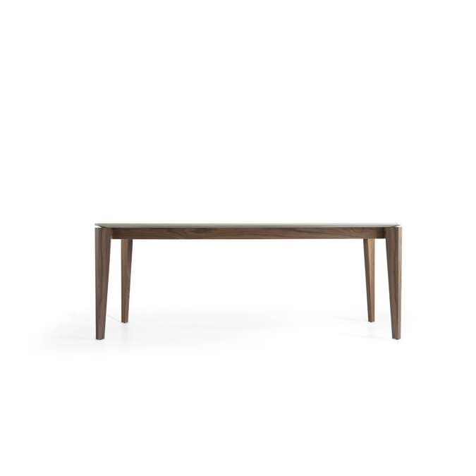 BIM objects - Free download! Rectangular Walnut wood dining table ...