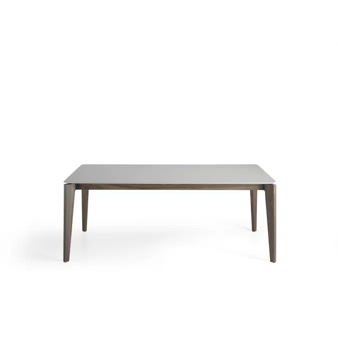 BIM objects - Free download! Rectangular Walnut wood dining table ...