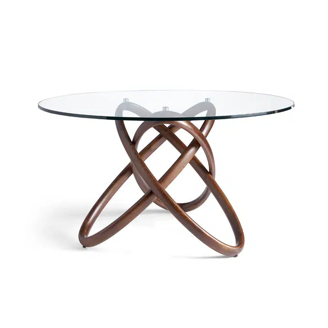 BIM objects - Free download! Dining table in tempered glass and solid ...