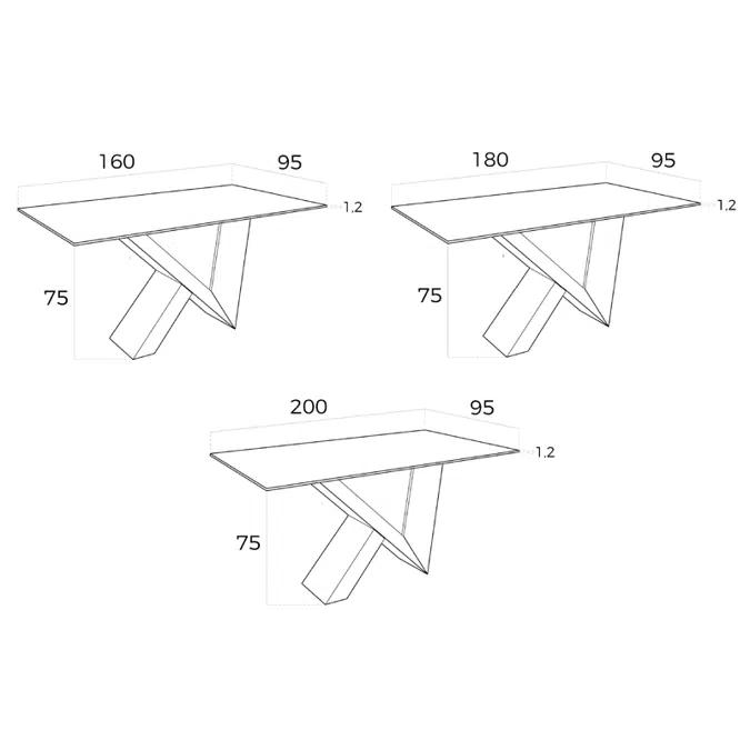 BIM objects - Free download! Porcelain and chrome steel dining table ...