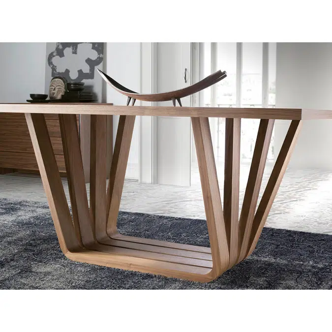 BIM objects - Free download! Walnut wood dining table | BIMobject