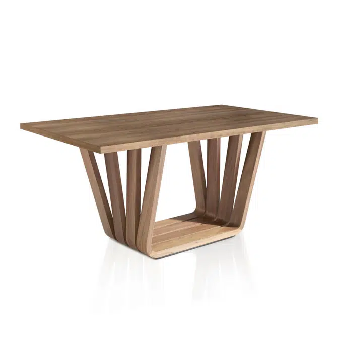 BIM objects - Free download! Walnut wood dining table | BIMobject