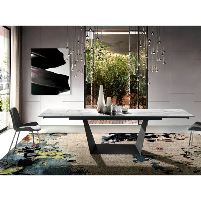 BIM objects - Free download! Extendable porcelain and black steel ...