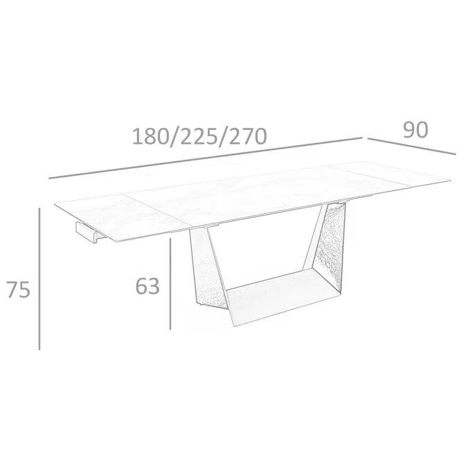 BIM objects - Free download! Extendable porcelain and black steel ...