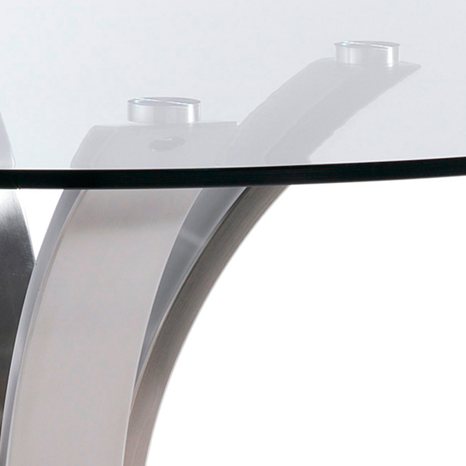 BIM objects - Free download! Dining table with curved polished steel ...