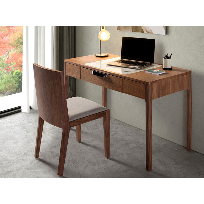 BIM objects - Free download! Walnut wood dressing table and marble ...