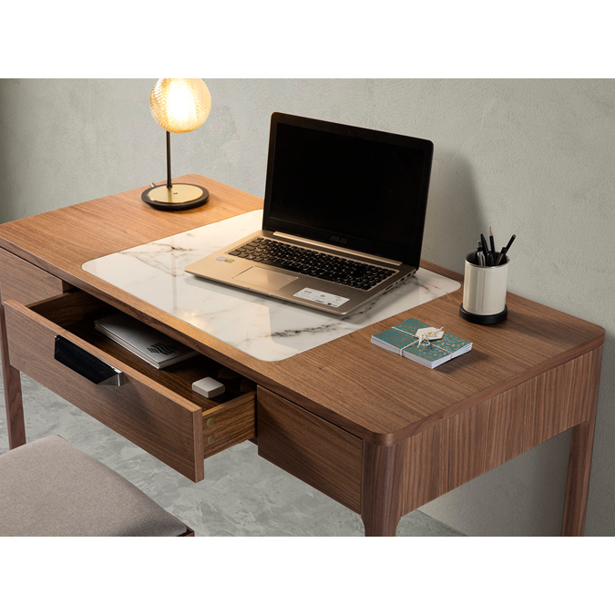 BIM objects - Free download! Walnut wood dressing table and marble ...
