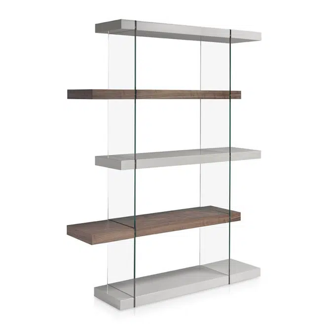 BIM objects - Free download! Tempered glass shelf with Walnut and Pearl ...
