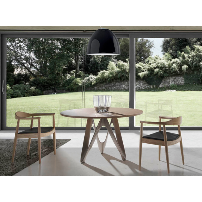 BIM objects - Free download! Dining table with fiberglass base | BIMobject
