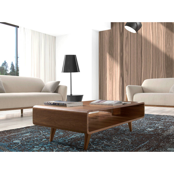 BIM objects - Free download! Walnut wood coffee table | BIMobject