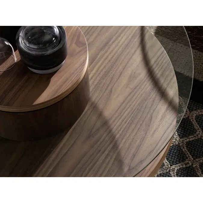 BIM objects - Free download! Round center table in tempered glass and ...