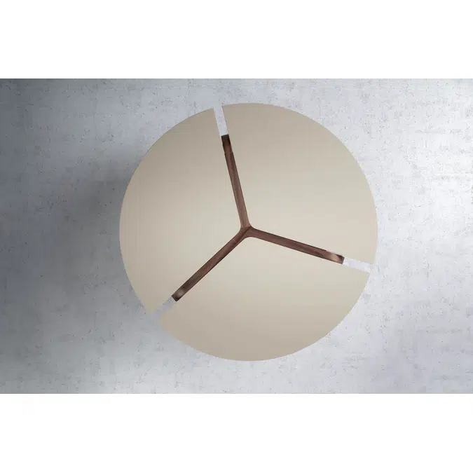 BIM objects - Free download! Round center table in cream wood and ...