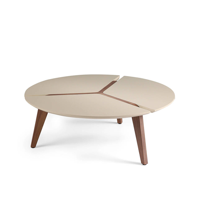BIM objects - Free download! Round center table in cream wood and ...