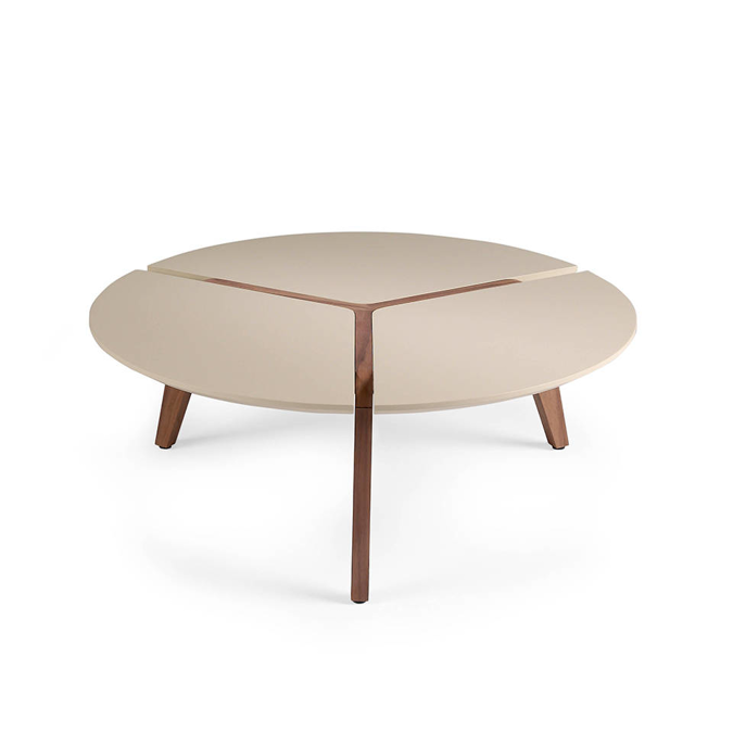 BIM objects - Free download! Round center table in cream wood and ...
