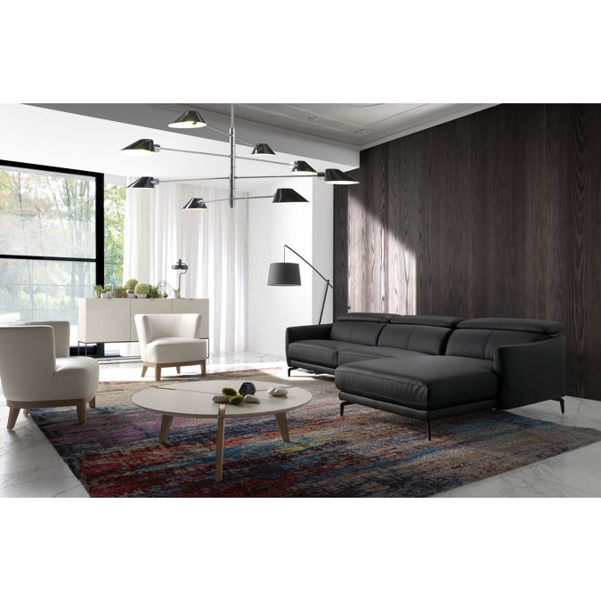 BIM objects - Free download! Round center table in cream wood and ...