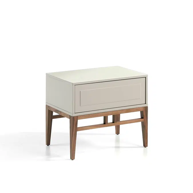 BIM objects - Free download! Niebla and Walnut wood nightstand | BIMobject