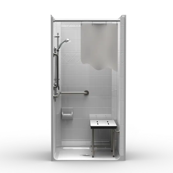 BIM objects - Free download! Single-Piece Code Compliant 40″ X 38″ X 77 ...