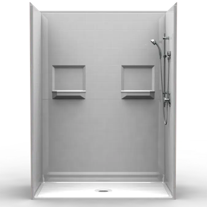 BIM objects - Free download! Multi-Piece Barrier Free 60″ x 30″ x 81 1/ ...