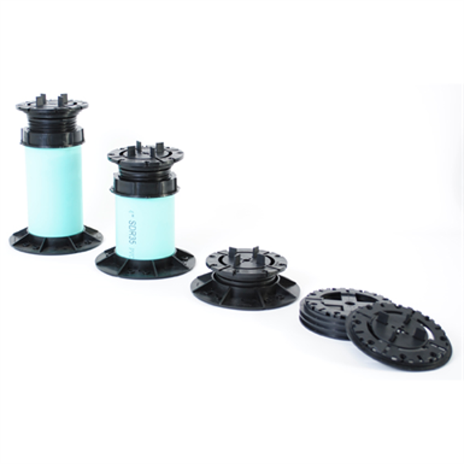 BIM objects - Free download! Hybrid Pedestals - Stack-Cap 1/2"-2 ...