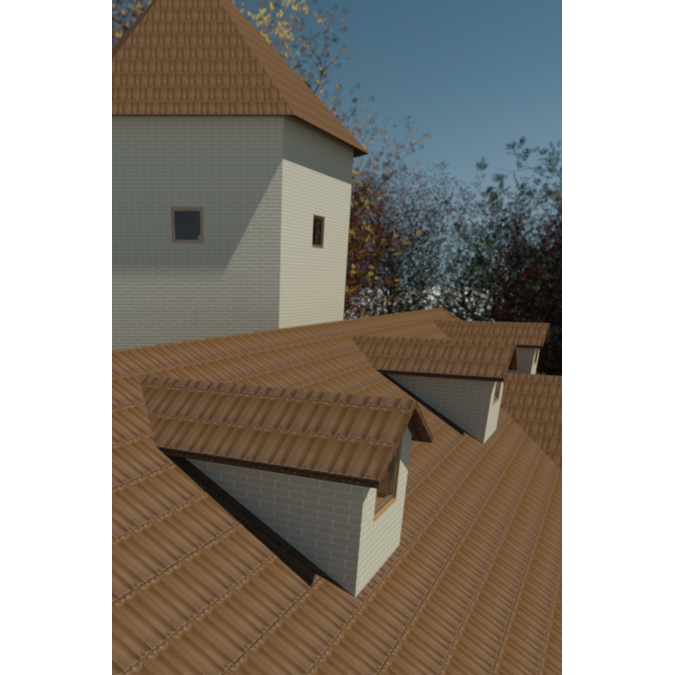 BIM objects - Free download! Material Library - Clay tile roofing ...
