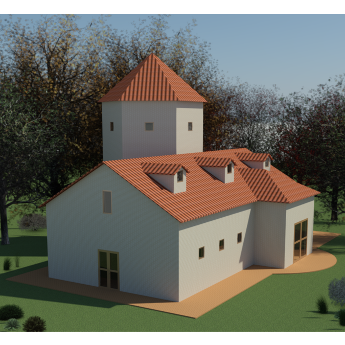 BIM objects - Free download! Material Library - Clay tile roofing ...