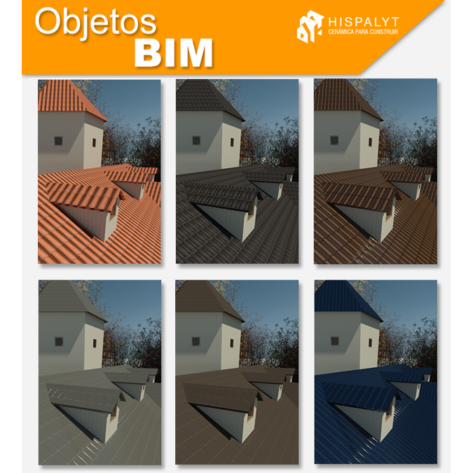 BIM objects - Free download! Material Library - Clay tile roofing ...