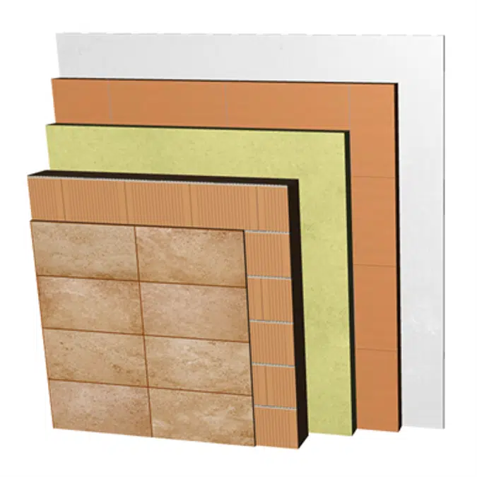 BIM objects - Free download! FC26-B1-bgf Double skin clay block façade ...