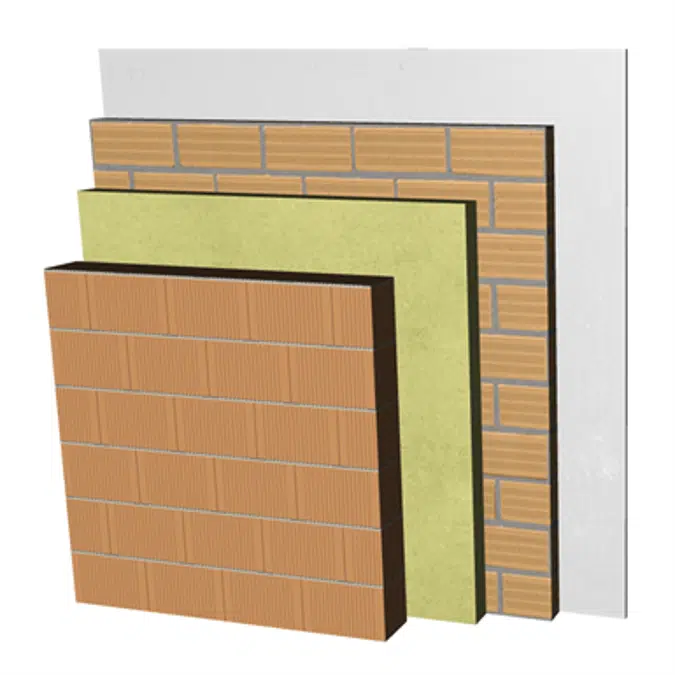 BIM objects - Free download! ME05-B1-b Double skin clay block party ...